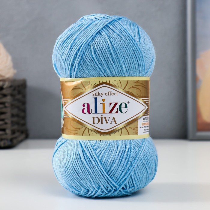 Пряжа "Diva" 100% микрофибра 350м/100гр (350) (арт. 7390510) по доступной цене в Астане, Казахстане